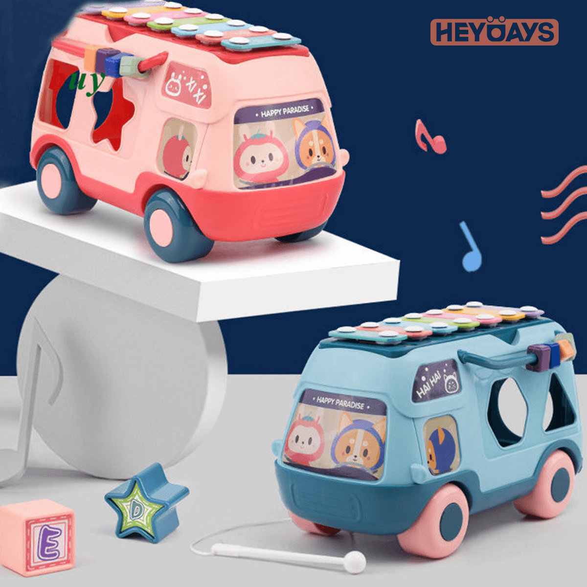 Musical Activity Bus for Toddlers (Set K105) – Heydaystoys