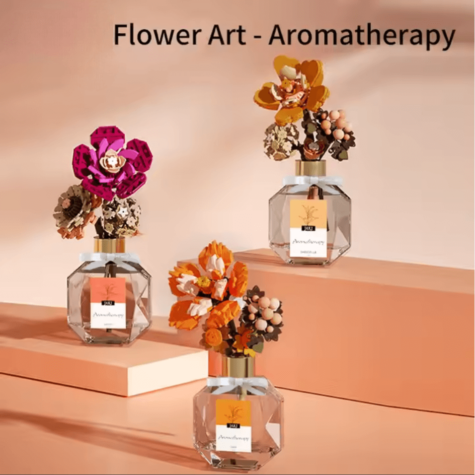 Aromatherapy Flower Building Blocks DIY Botanical Brick Kit Decor Gift ...